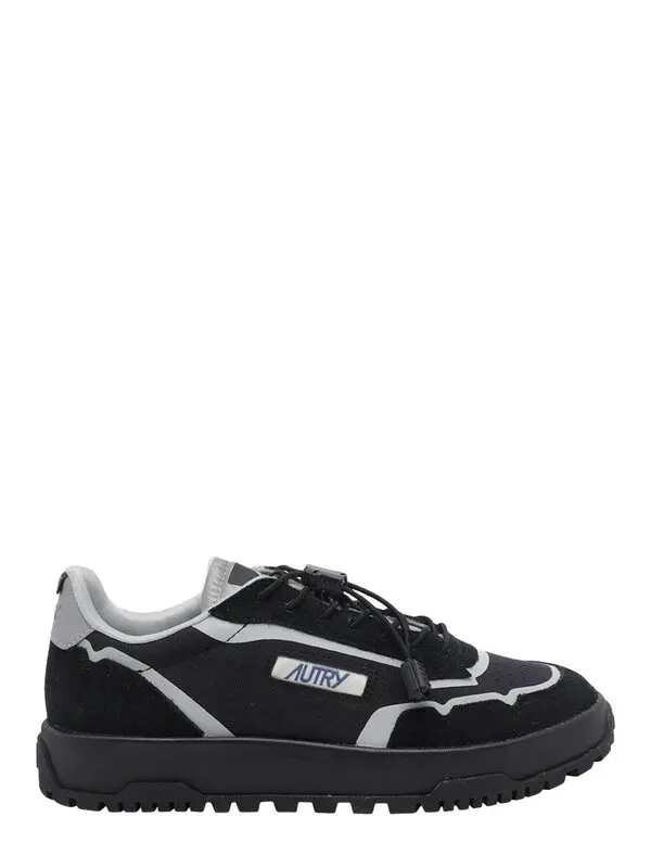 AUTRY Wildpace Low Calfskin And Cordura® Nylon Sneakers - Black