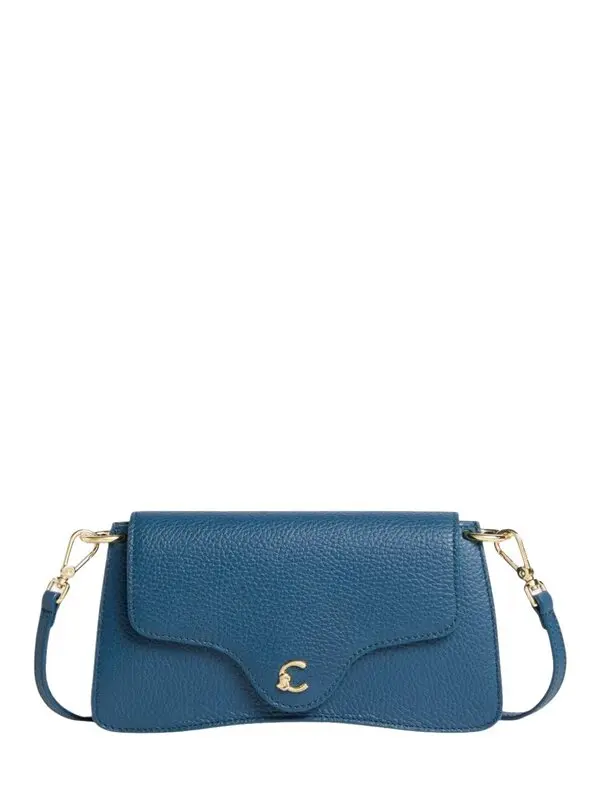 COCCINELLE C-me Grained Leather Mini Crossbody Bag - Beige