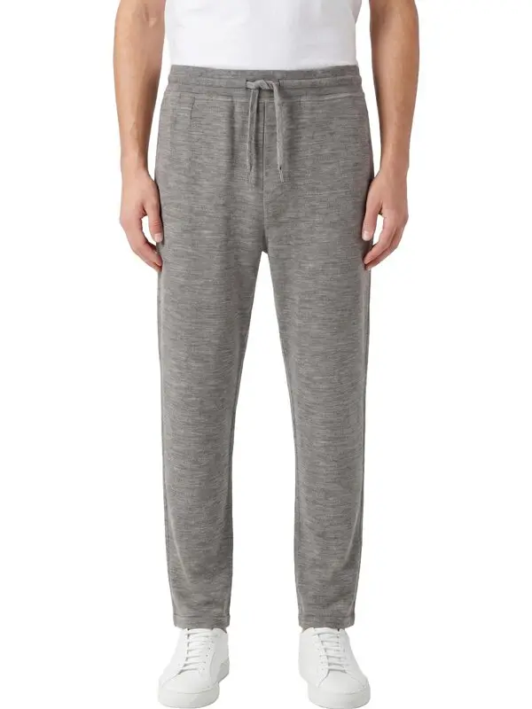 Brunello Cucinelli Slim Fit Cashmere And Silk Knit Jogger Pants - Grey