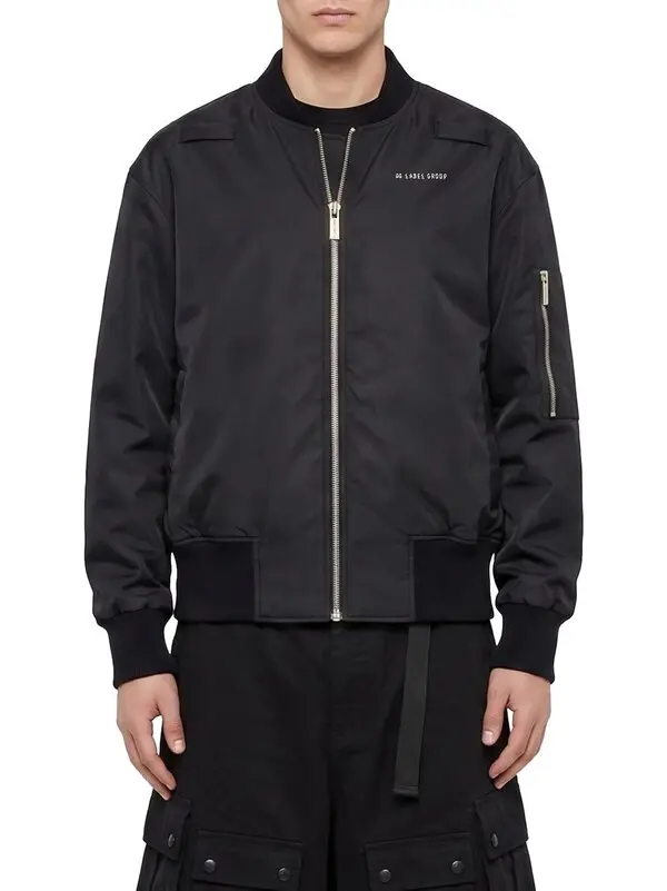 44 LABEL GROUP Nylon Bomber Jacket - Black