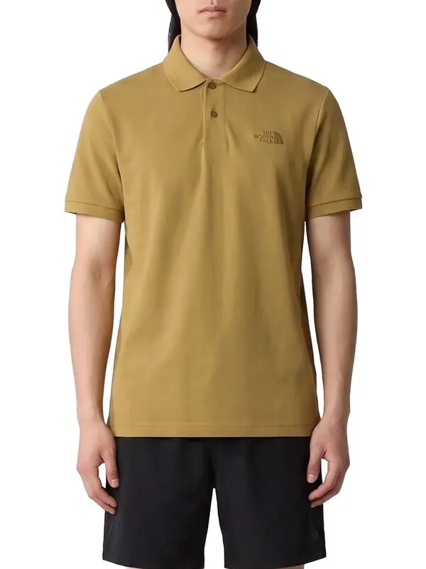 The North Face Essential Short-sleeve Cotton Polo With Embroidered Logo - Mud