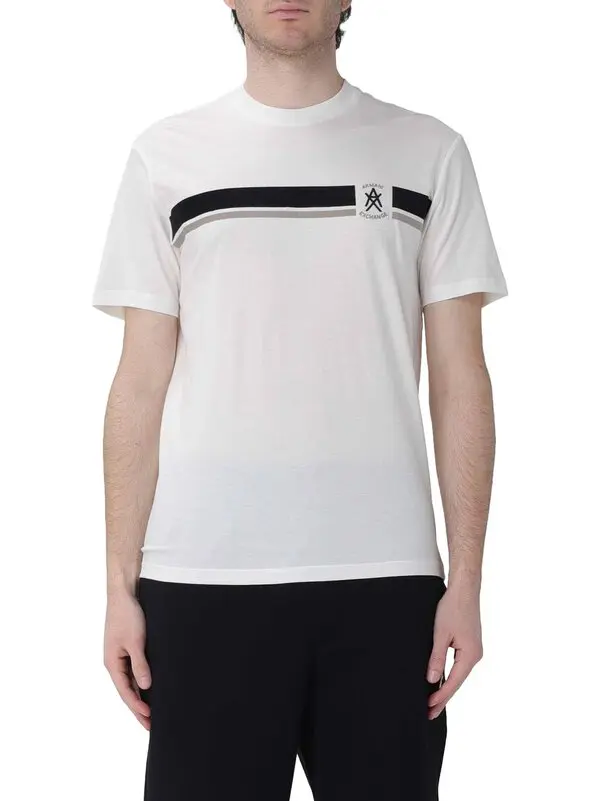 Armani Exchange Cotton T-shirt With Logo - Beige