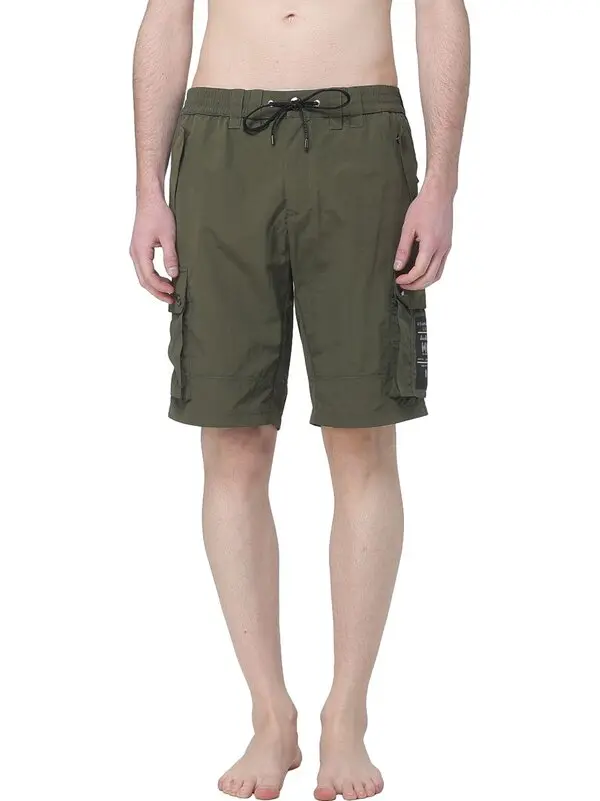 Dolce & Gabbana Knee-length Cargo Swim Shorts In Polyamide - Grey