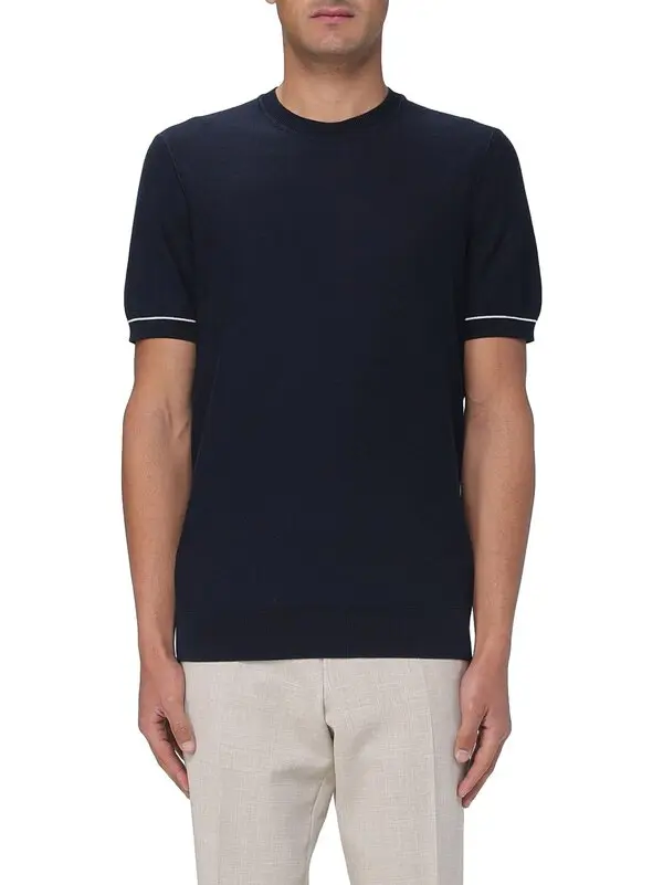 BOSS Cotton Crew Neck Sweater - Blue