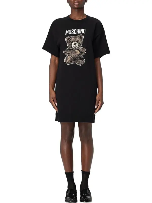 Moschino Teddy Bear Graphic Dress - Black