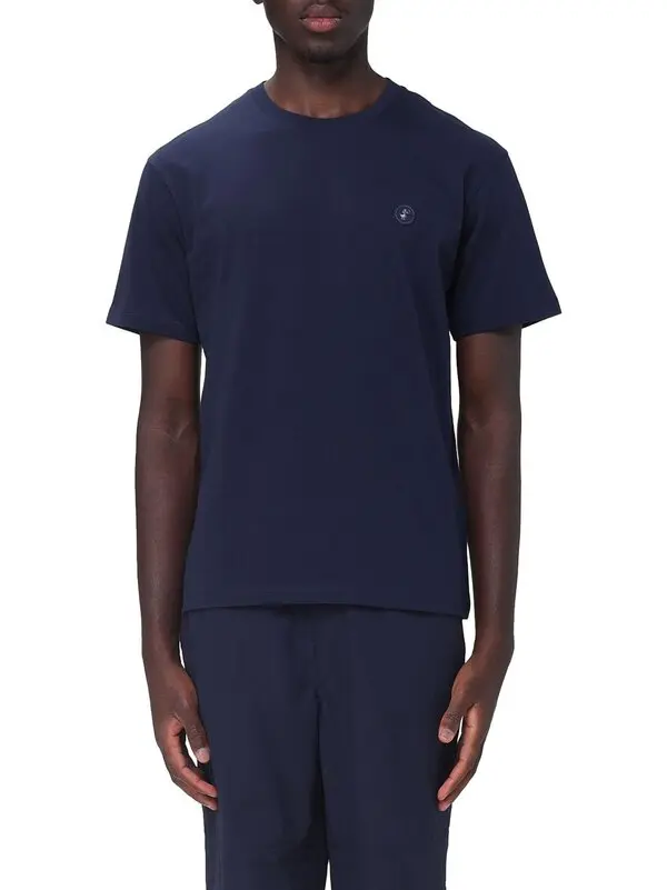 SAVE THE DUCK Basic Short-sleeved Pure Cotton Crewneck T-shirt By - Navy