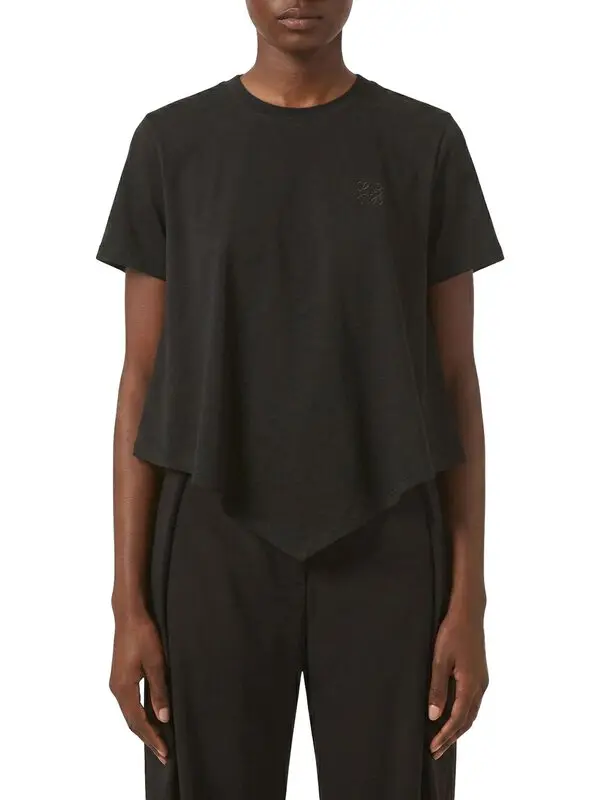 Loewe Cotton T-shirt With Logo Detail - Black