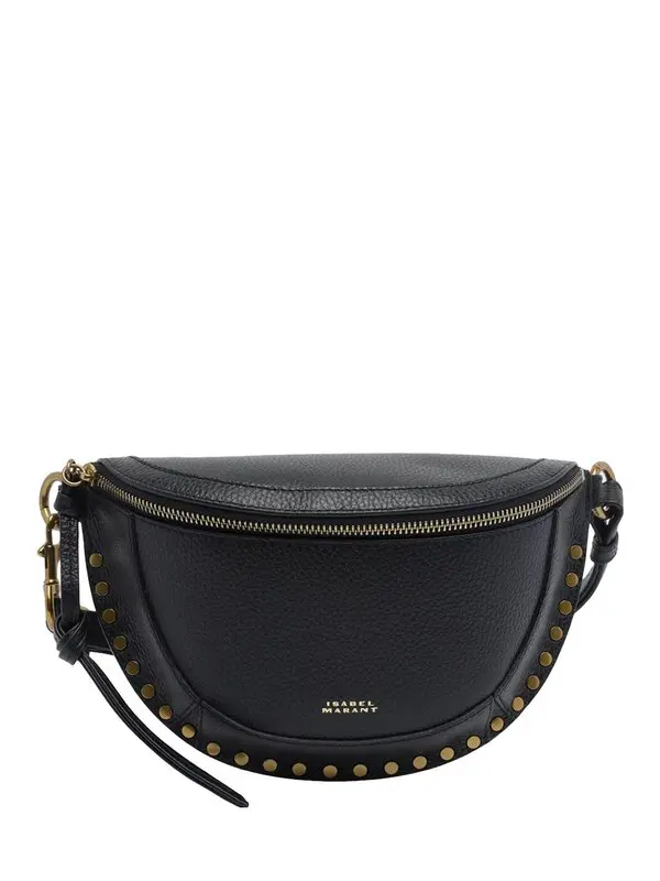 Isabel Marant Étoile Studded Leather Crossbody Bag - Black