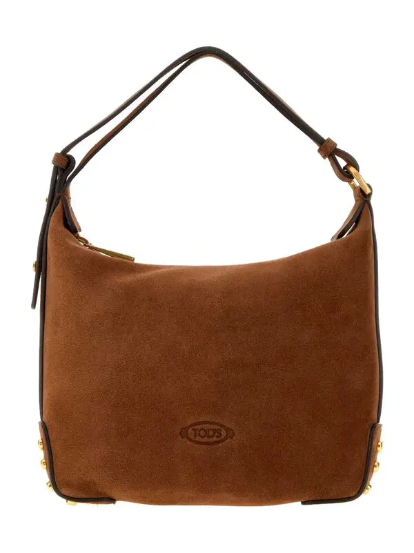 TOD'S Suede Shoulder Bag - Cocoa