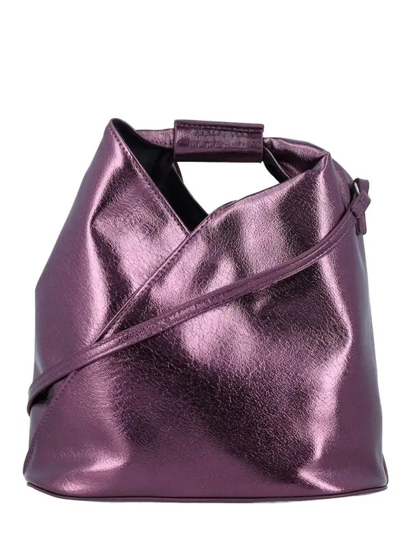 MAISON MARGIELA Japanese Mini Handbag With White Stitch Logo - Violet
