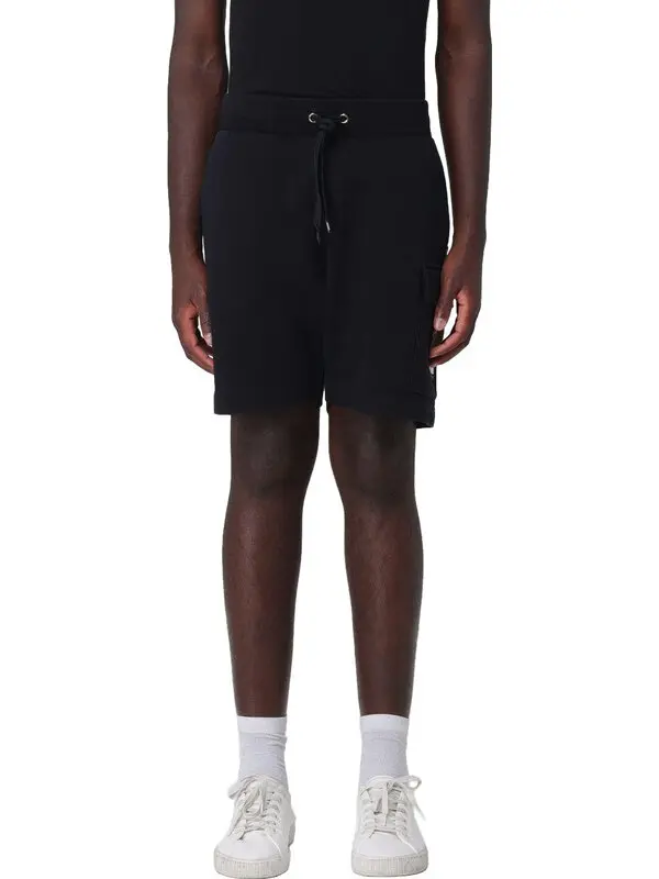 Moschino Cotton Sport Shorts With Elasticated Waistband And Drawstring - Black