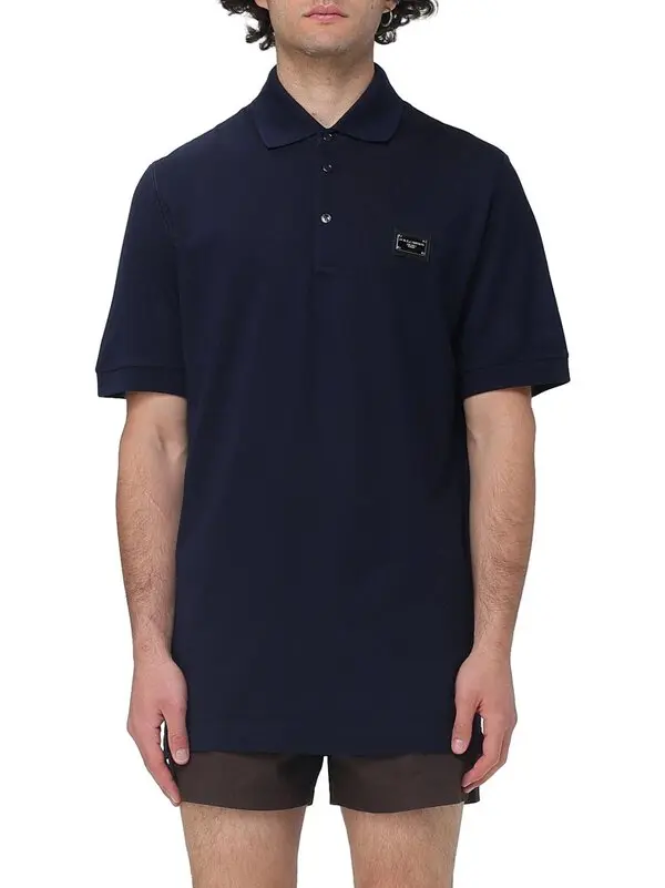 Dolce & Gabbana Cotton Polo Shirt - Blue