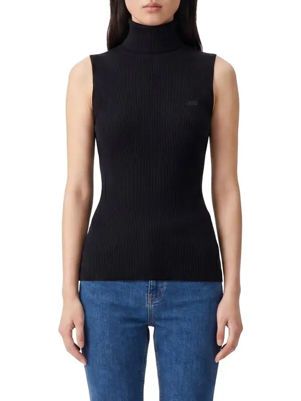 Loewe Sleeveless Turtleneck Top - Black