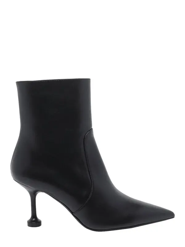 STUART WEITZMAN Pointed Toe Zip Up Ankle Boots - Black