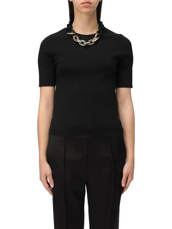 Rabanne Ribbed Knit T-shirt - Black