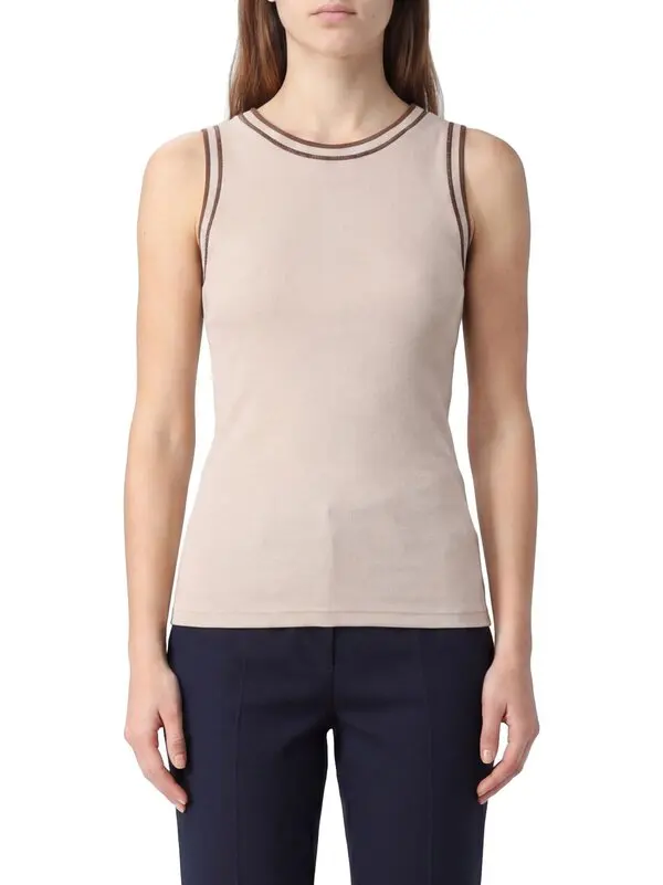 Fabiana Filippi Stretch Cotton Tank - White