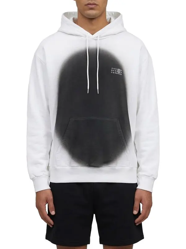 MAISON MARGIELA Printed Cotton Blend Hoodie - White