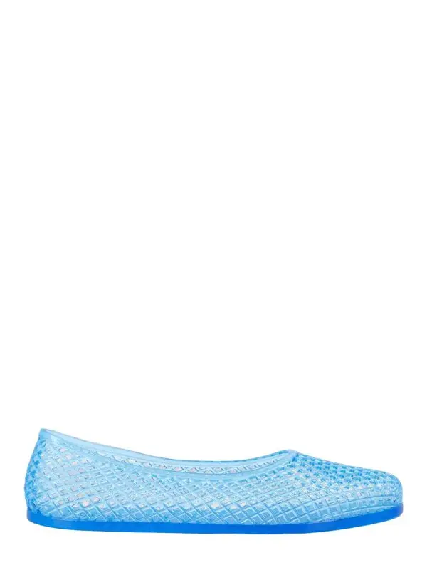 ANCIENT GREEK SANDALS Perforated Pvc Round-toe Ballet Flats - Blue
