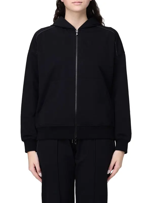Brunello Cucinelli Zip-up Hooded Sweatshirt - Black