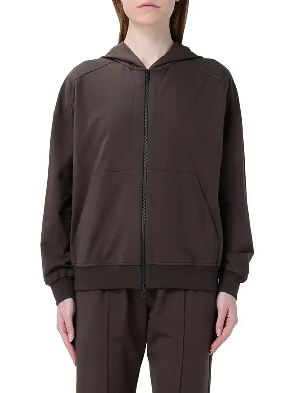 Brunello Cucinelli Zip-up Hooded Sweatshirt - Brown