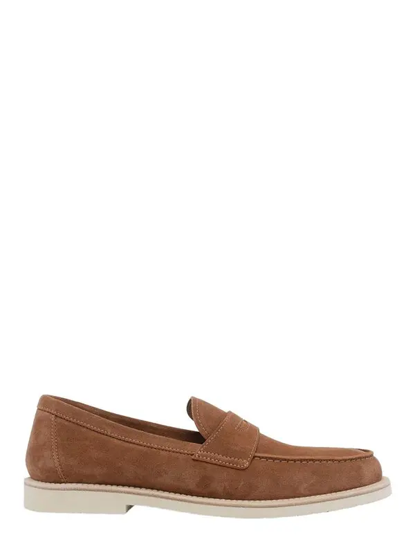 Brunello Cucinelli Suede Loafers - Brown