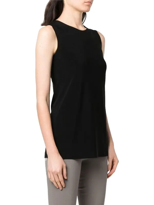 Norma Kamali Sleeveless Crewneck Top - Black