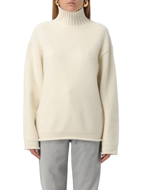 Bottega Veneta High Neck Knit Jumper - White