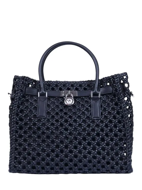 Michael Kors Hamilton Moderne Woven Polyester Blend Bag - Black