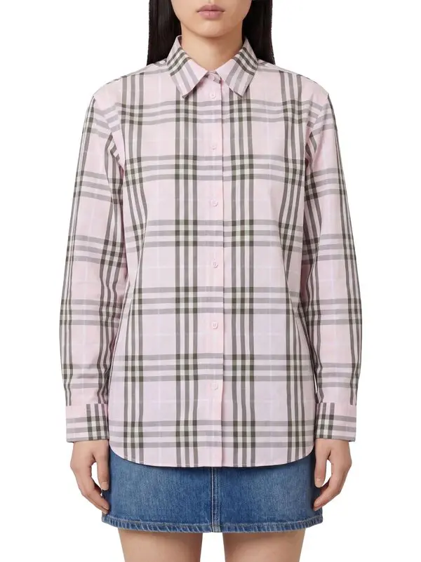 Burberry Cotton Vintage Check Shirt - Pink