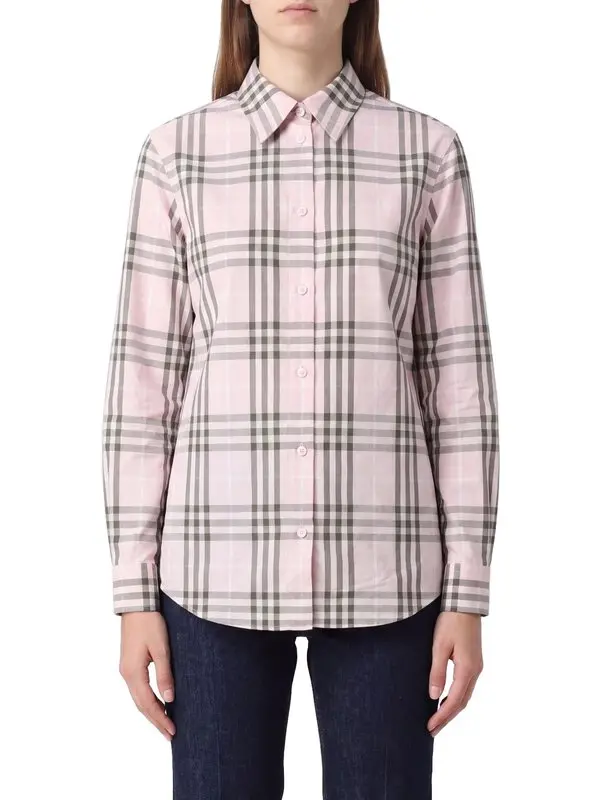 Burberry Cotton Shirt With Vintage Check Pattern - Pink