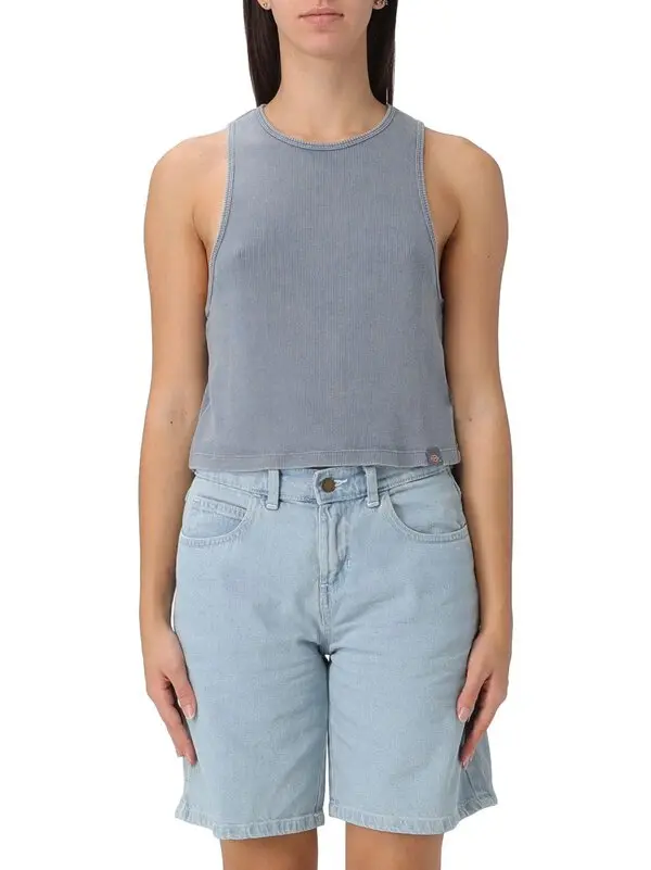 Dickies Ribbed Cropped T-shirt - Grey