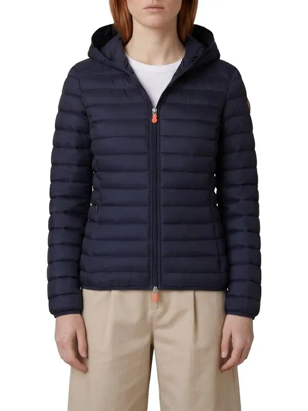 SAVE THE DUCK Daisy Quilted Hooded Jacket - Blue