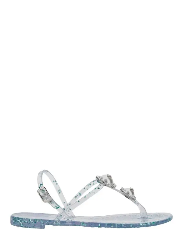 Casadei Embellished Glitter Thong Sandals - Multicolor