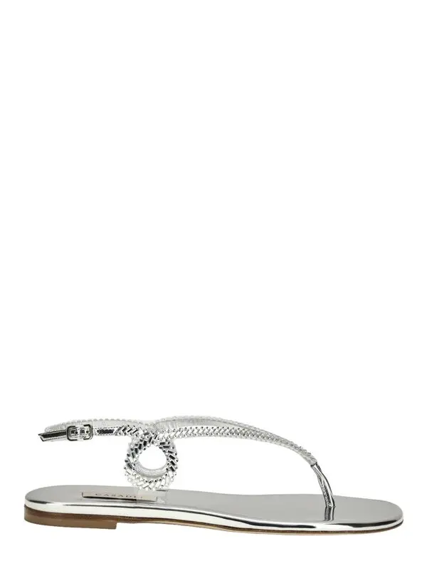 Casadei Metallic Strappy Heeled Sandals - Silver