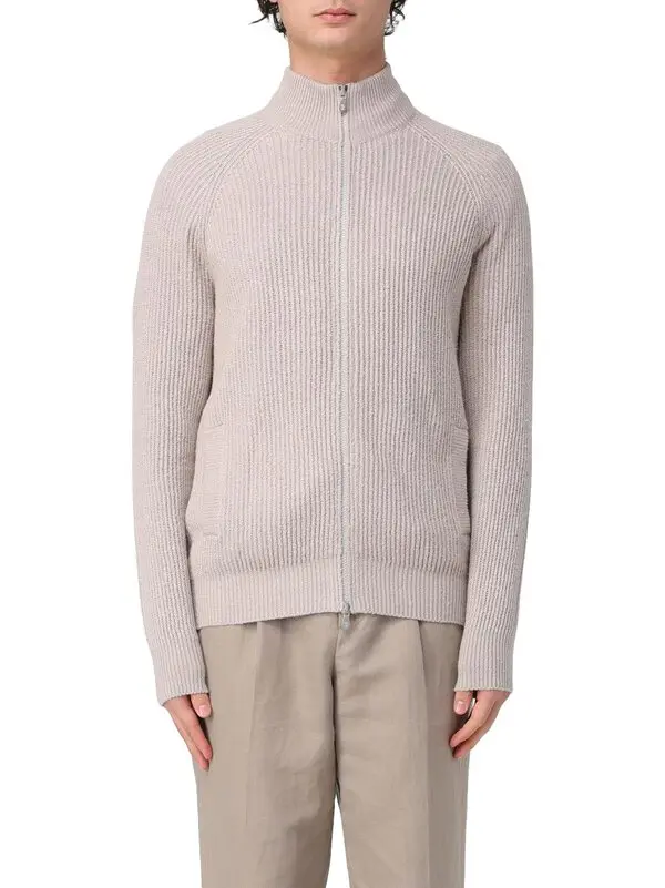 Brunello Cucinelli Ribbed Knit Zip-up Cardigan - Beige