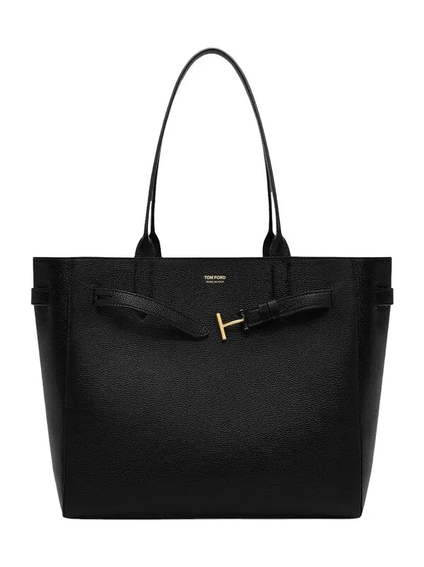 TOM FORD Medium Calfskin Tote Bag - Black