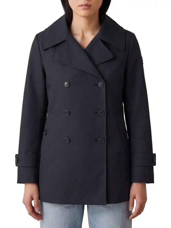 SAVE THE DUCK Double-breasted Trench Coat - Blue