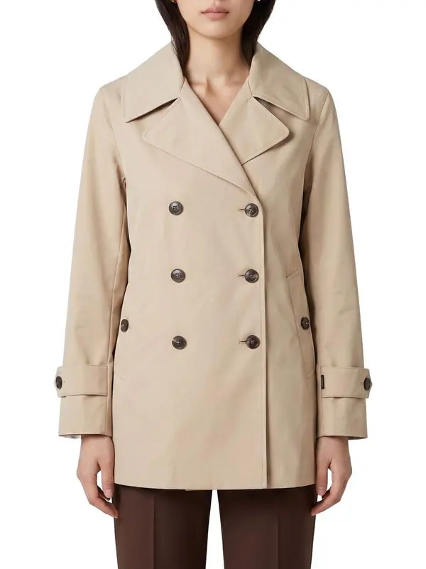 SAVE THE DUCK Double-breasted Trench Coat - Brown