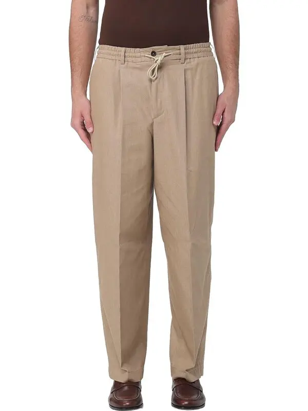 PT TORINO Cotton Drawstring Trousers - Sand