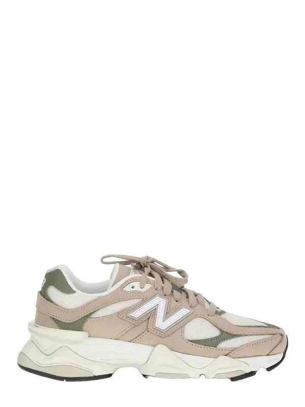 NEW BALANCE 9060 Nubuck And Mesh Sneakers - Grey
