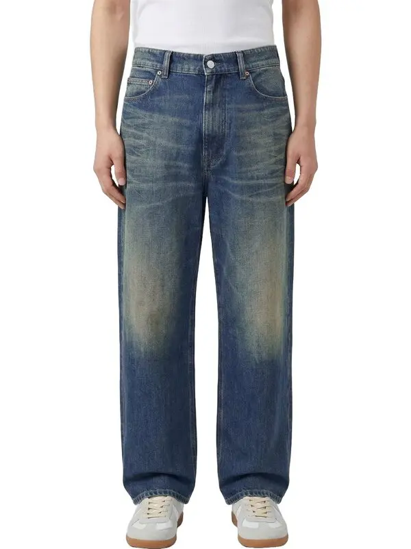 MAISON MARGIELA Wide Leg Distressed Jeans - Blue