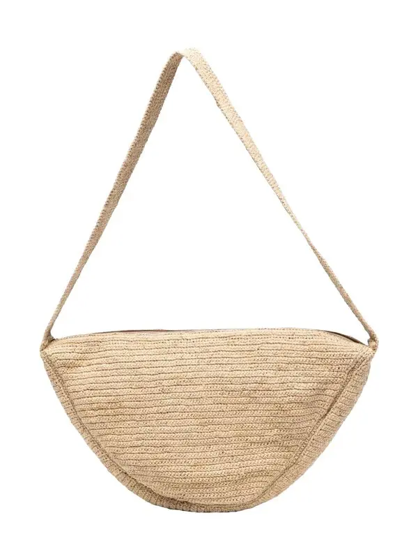 IBELIV Luna Raffia Shoulder Bag - Nude