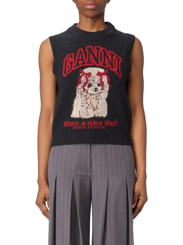 GANNI Waistcoat Colour - Black