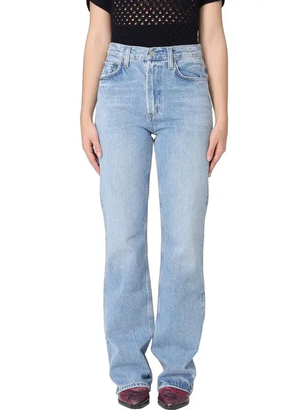 AGOLDE Leena Flared Cotton Denim Jeans - Blue