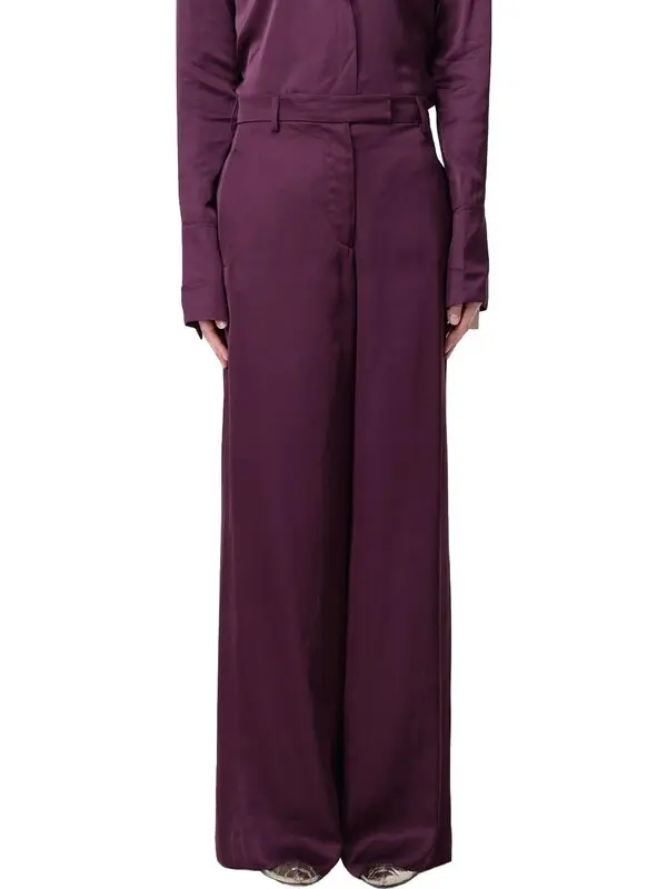 Dries Van Noten Satin Palazzo Trousers - Pink
