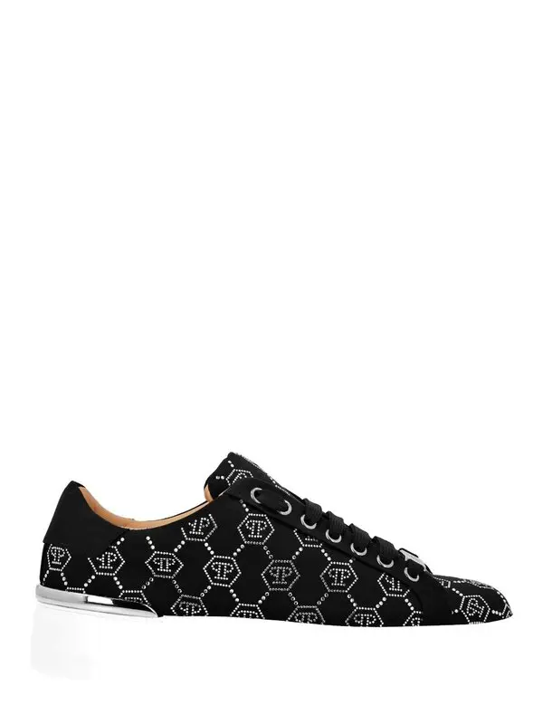 Philipp Plein Embellished Low Top Sneakers - Black