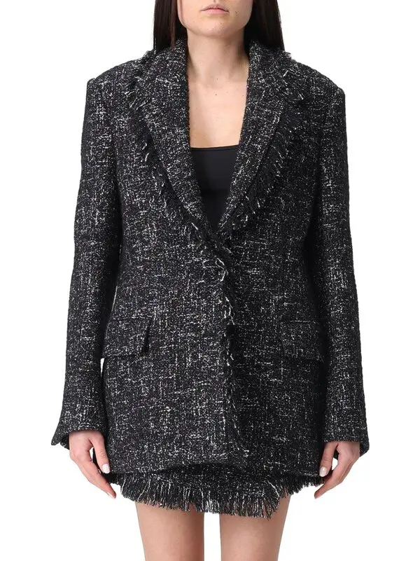 MSGM Textured Jacket - Black