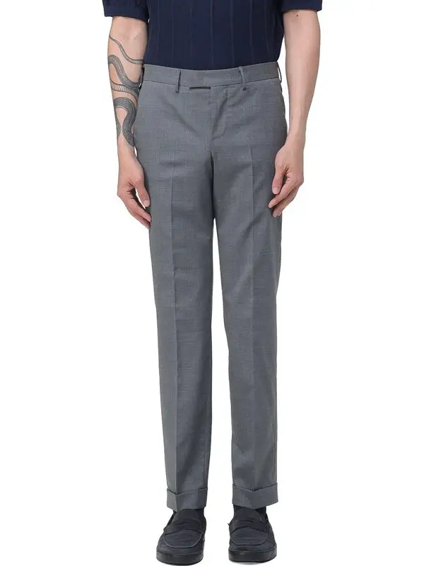 PT TORINO Wool Blend Tailored Trousers - Grey