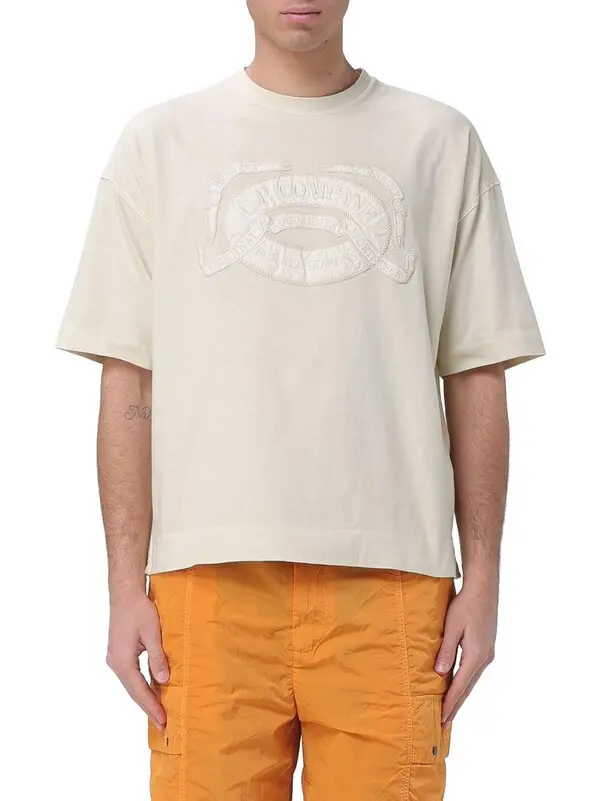 C.P. COMPANY Cotton T-shirt With Logo - Ice
