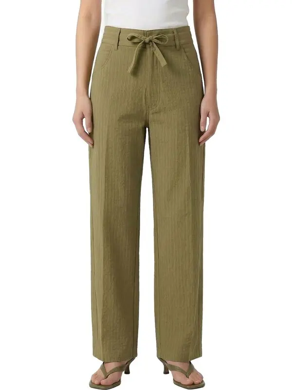 DARKPARK Striped Jersey Trousers - Olive